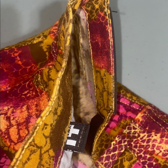 Versace | Pants & Jumpsuits | Versace Pink And Yellow Snake Print Pants ...